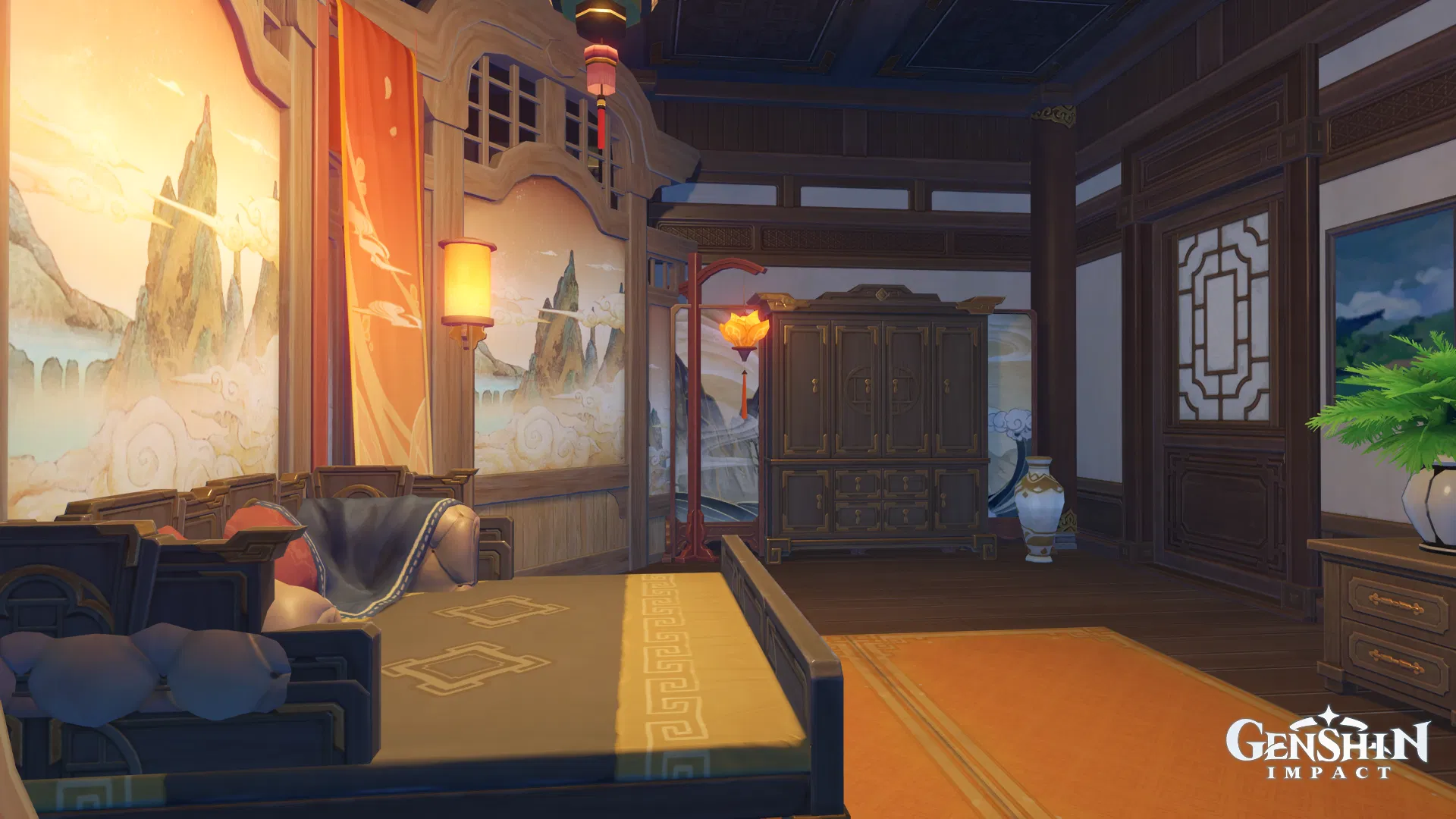 Liyue Styled Bedroom - {2211926497} Genshin Impact | HoYoLAB