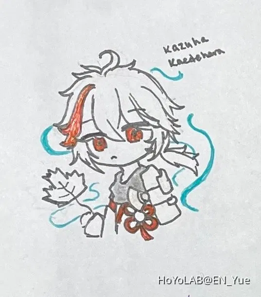 Kaedehara Kazuha Coloring 🍁 Genshin Impact | HoYoLAB