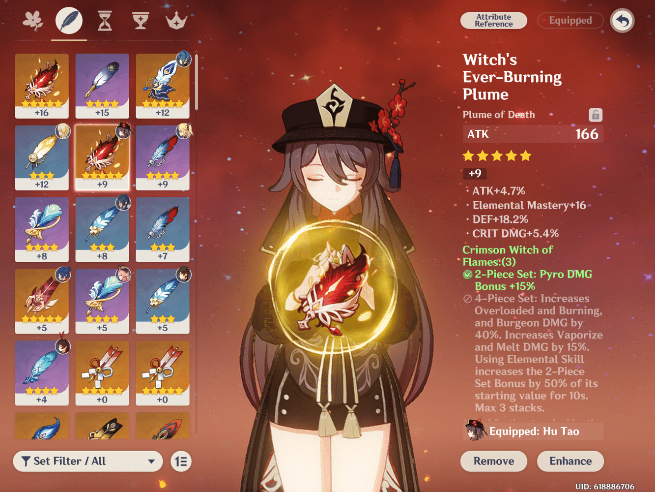 Help with Hu Tao artifacts Genshin Impact | HoYoLAB