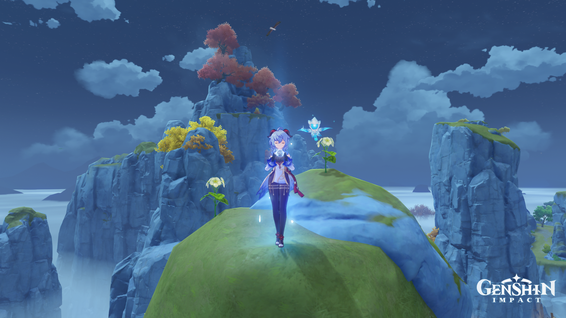 Ganyu meditates the top of the Stone Forest & she the master ...