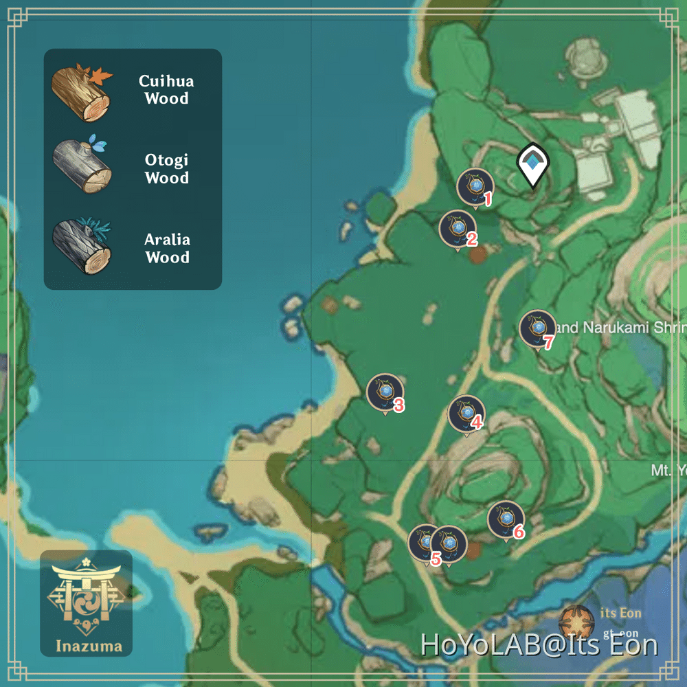 Infinite Farming BEST Woods !!!!! Locations [ Inazuma Ver.] Genshin ...