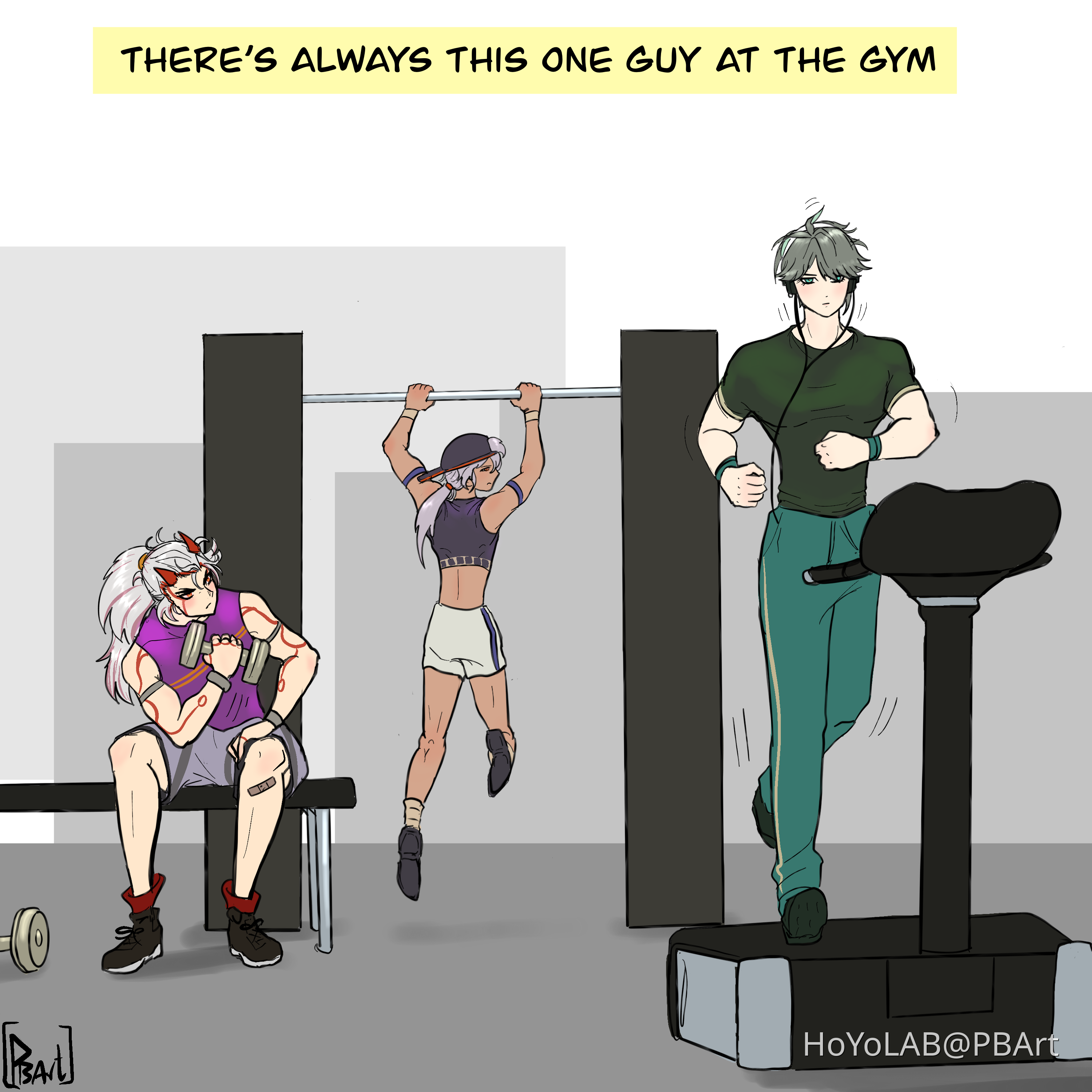 There's always this one guy at the gym who makes everyone else jealous ...