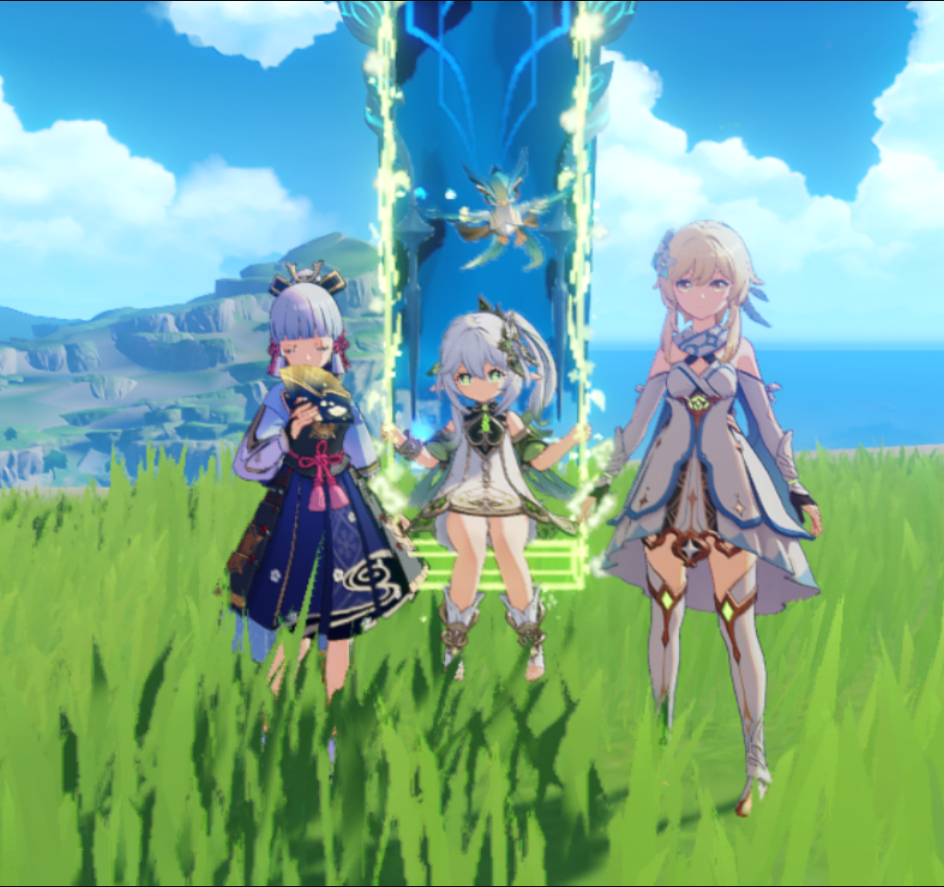 Playing with the Archon of Sumeru and Shirasagi Himegimi of Inazuma ...