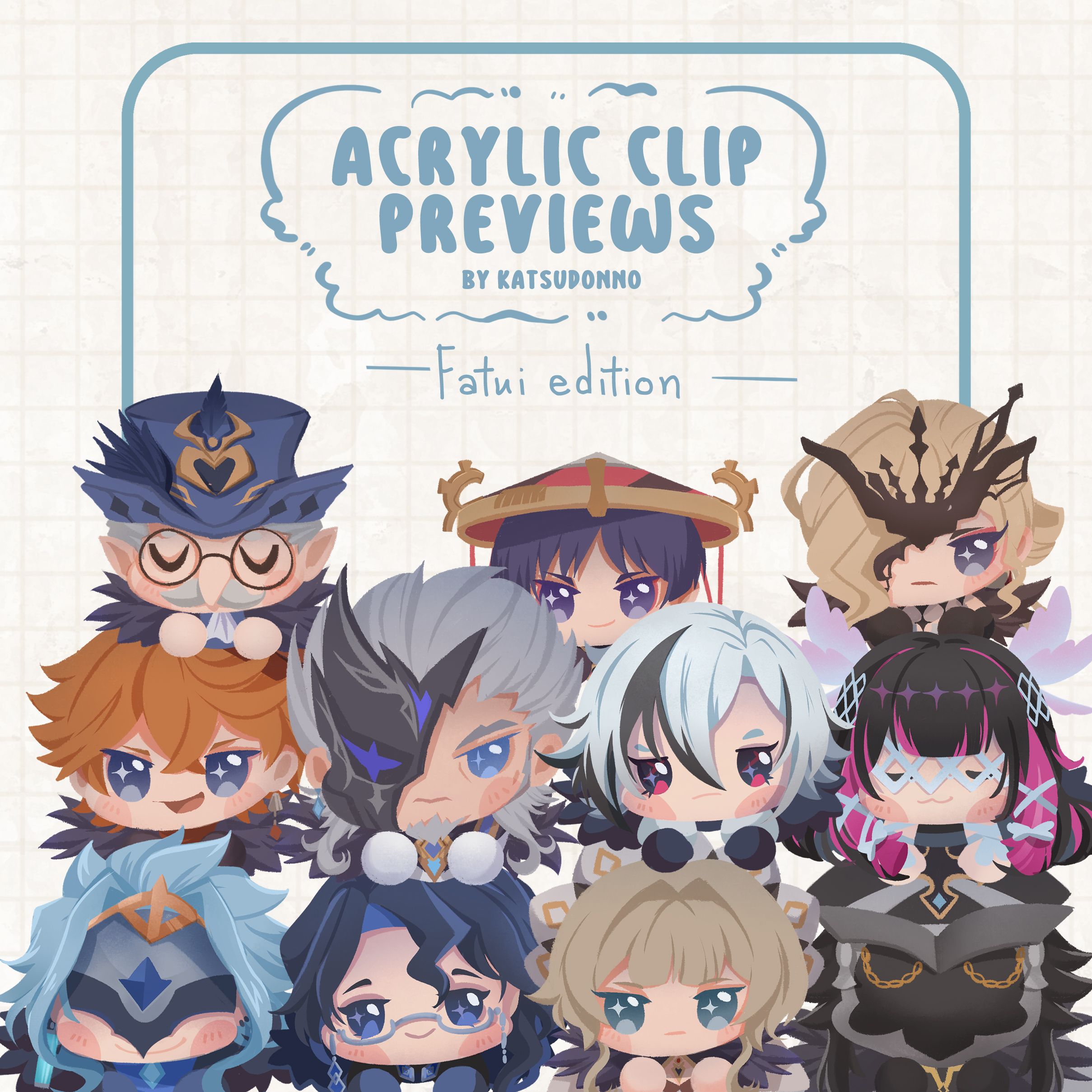 Fatui Harbinger Acrylic clip previews! Genshin Impact | HoYoLAB