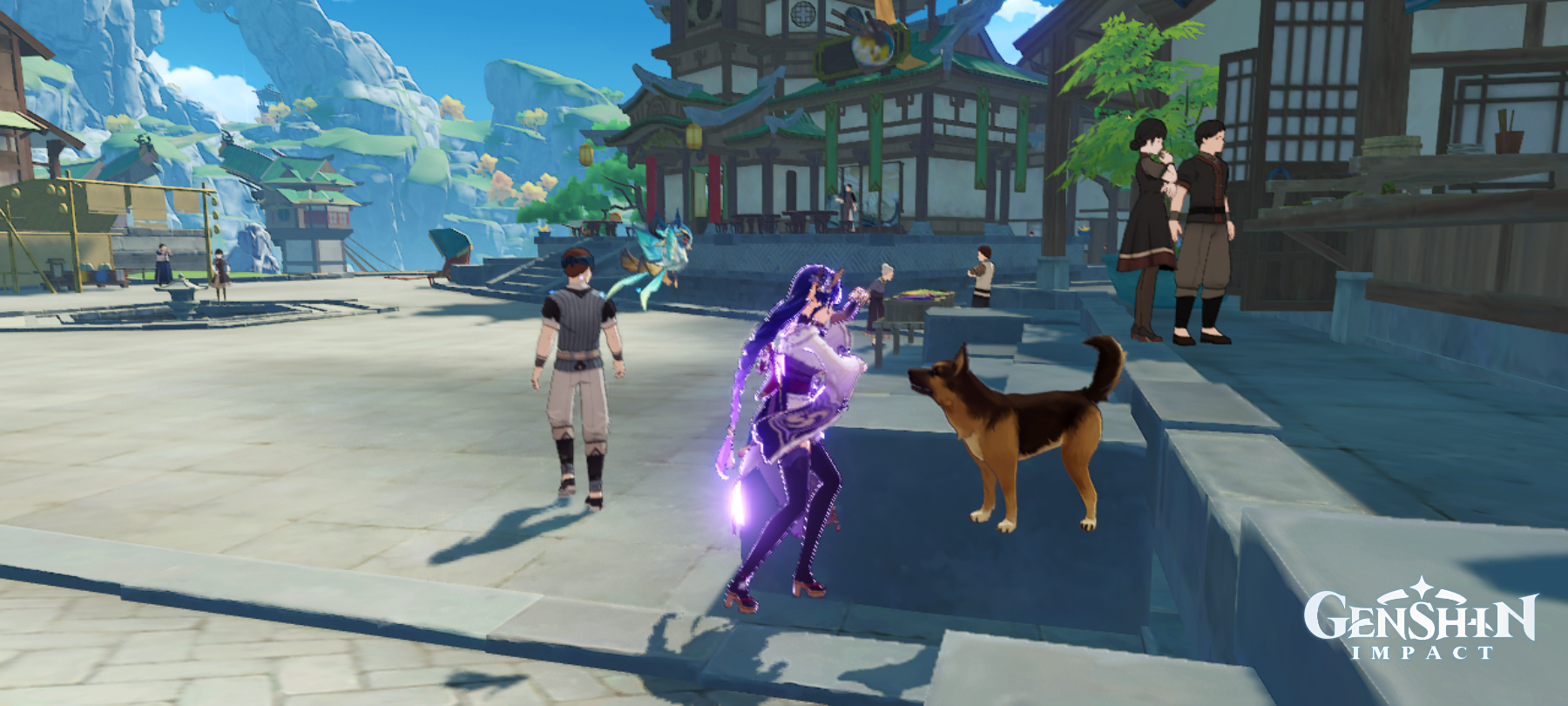 Raiden making a dog float Genshin Impact | HoYoLAB