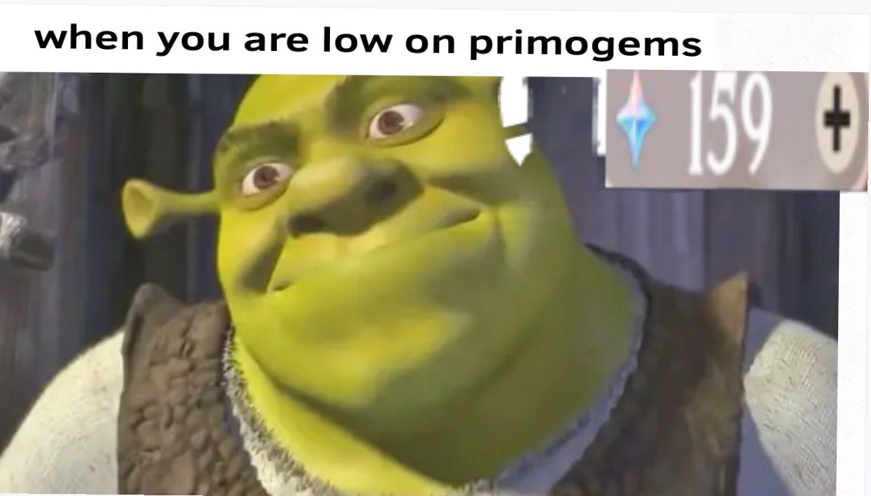 When you are low on primogems meme Genshin Impact | HoYoLAB