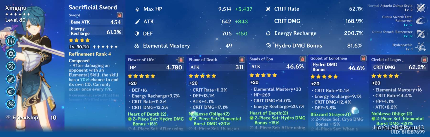 Xingqiu build Genshin Impact | HoYoLAB