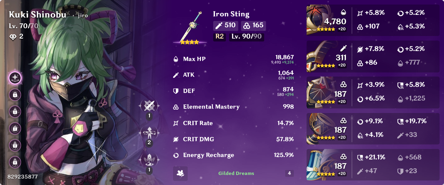 My shinobu build as a hyperbloom support Genshin Impact | HoYoLAB