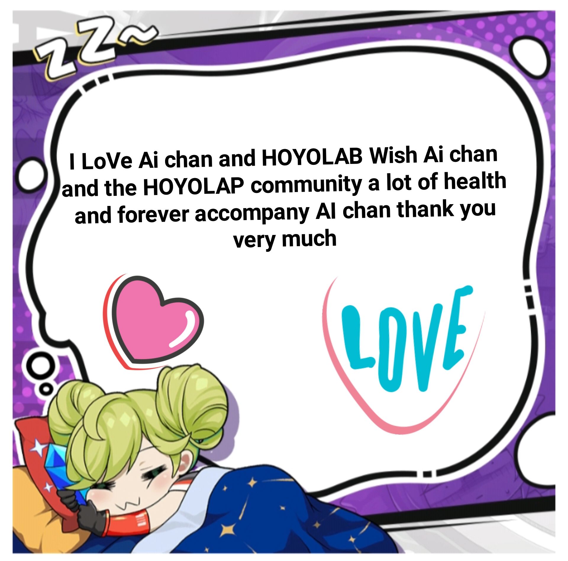 love AI chan and . always accompany AI chan . Thanks for bringing ...