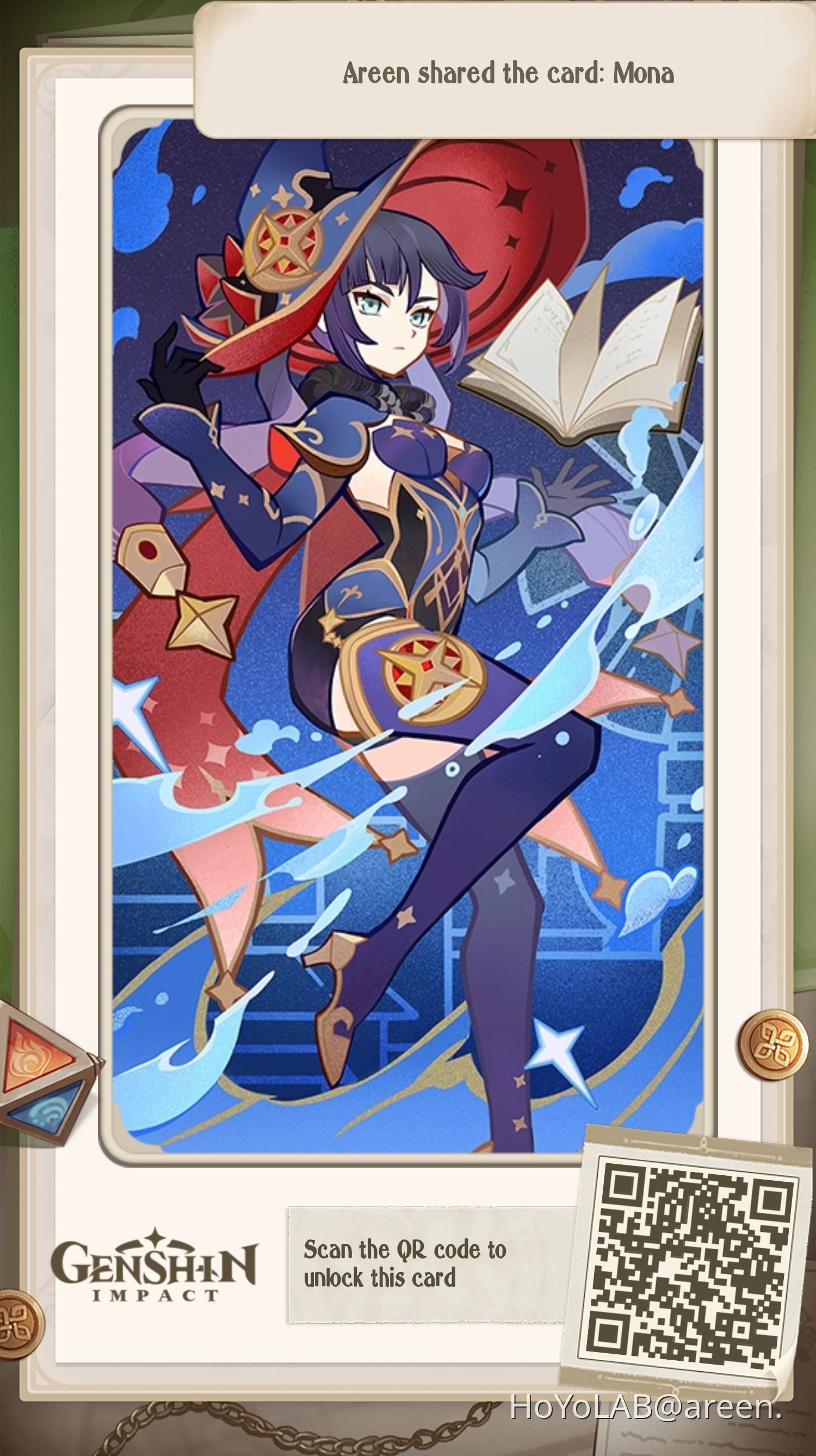 Mona card 🌌 Genshin Impact | HoYoLAB