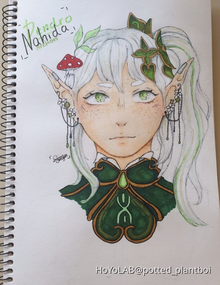 Nahida drawing 🌱 Genshin Impact | HoYoLAB