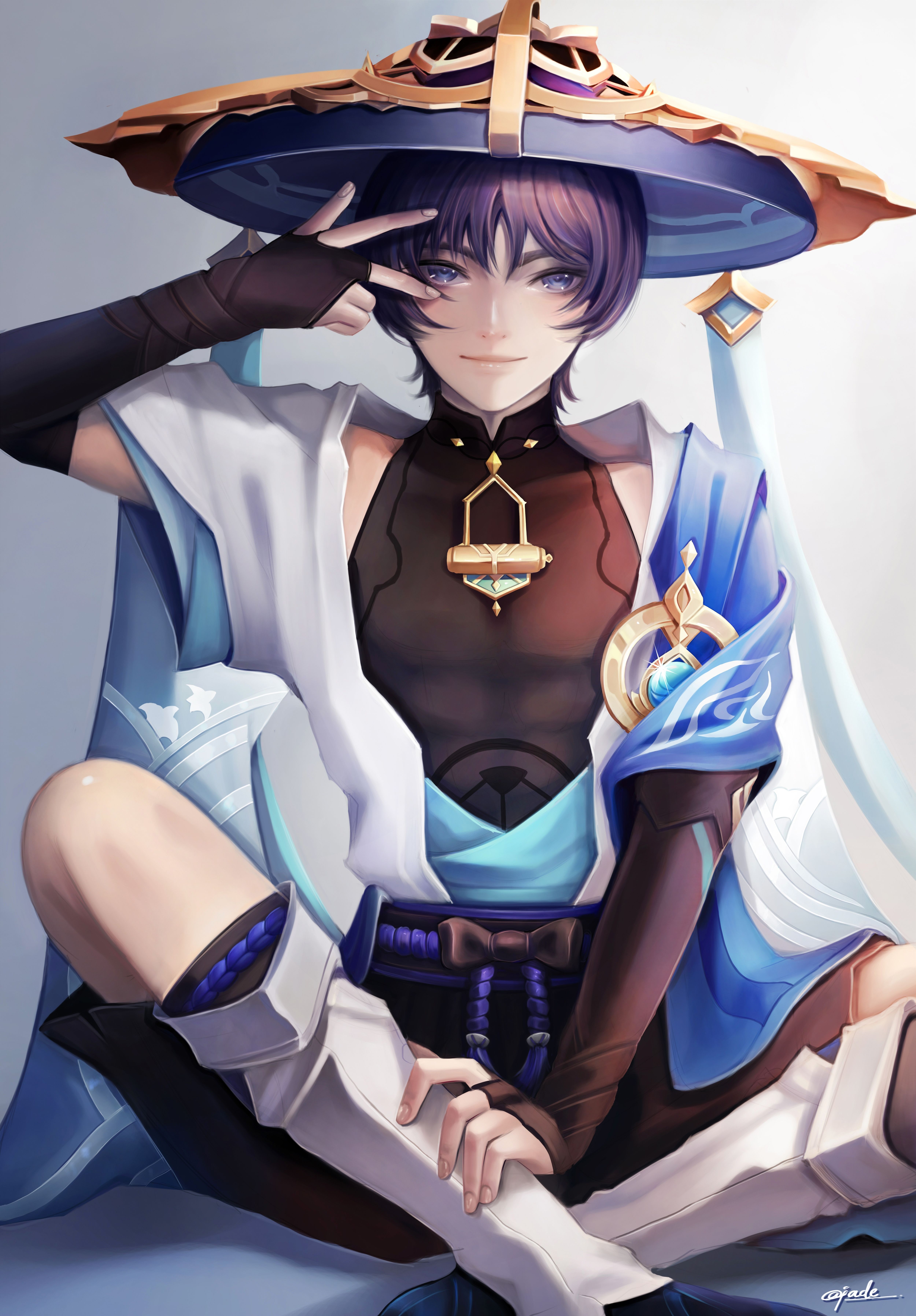 I did Wanderer fanart as summoning ritual🛐 Genshin Impact | HoYoLAB