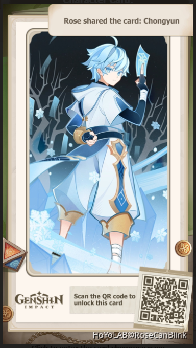 The "Duelist Rising" web event! Cryo Character Cards! (WITH LINKS) Genshin Impact | HoYoLAB