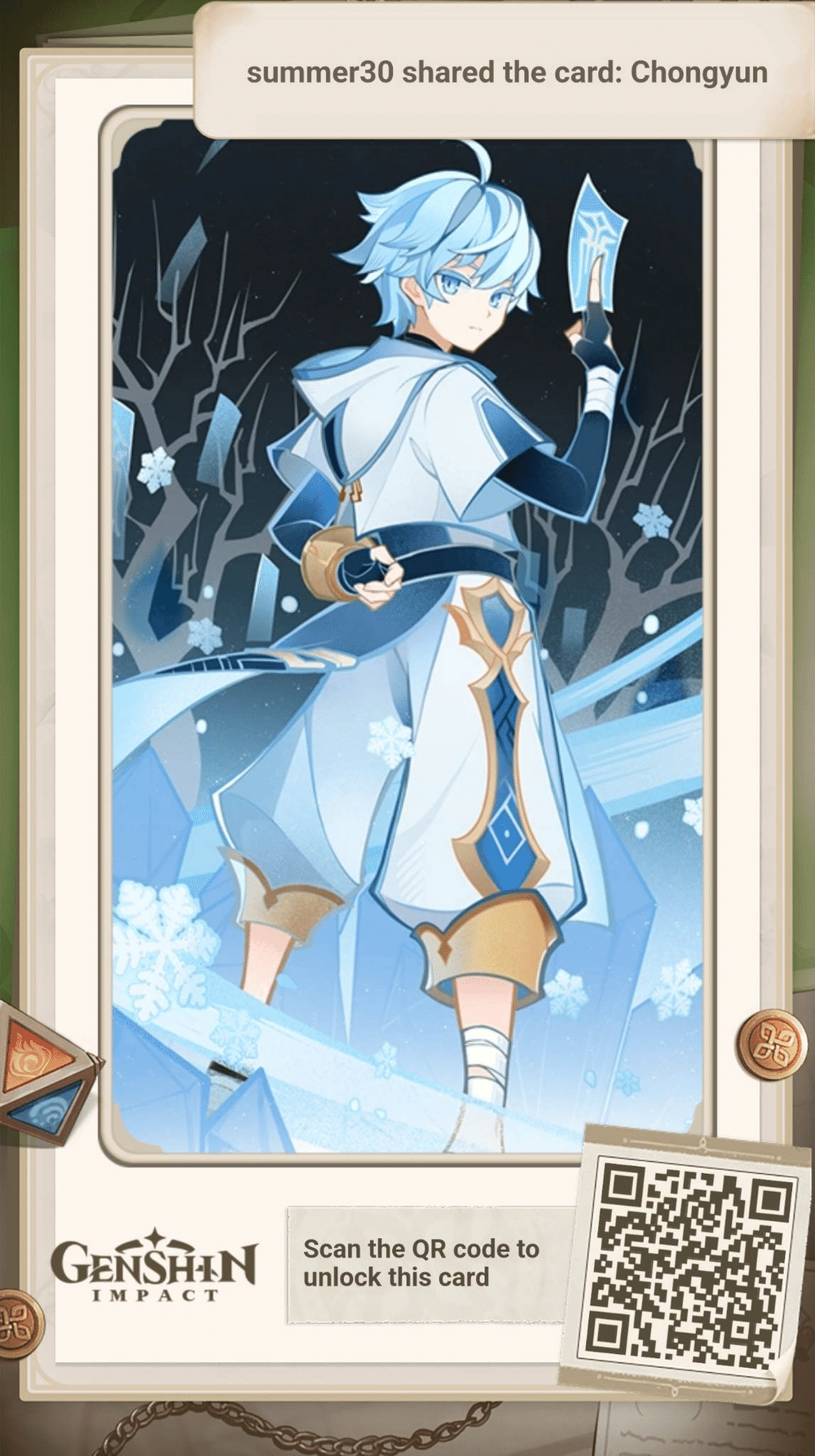 All Character Cards in Genius Invokation TCG Web-event (QR Code + Link ...