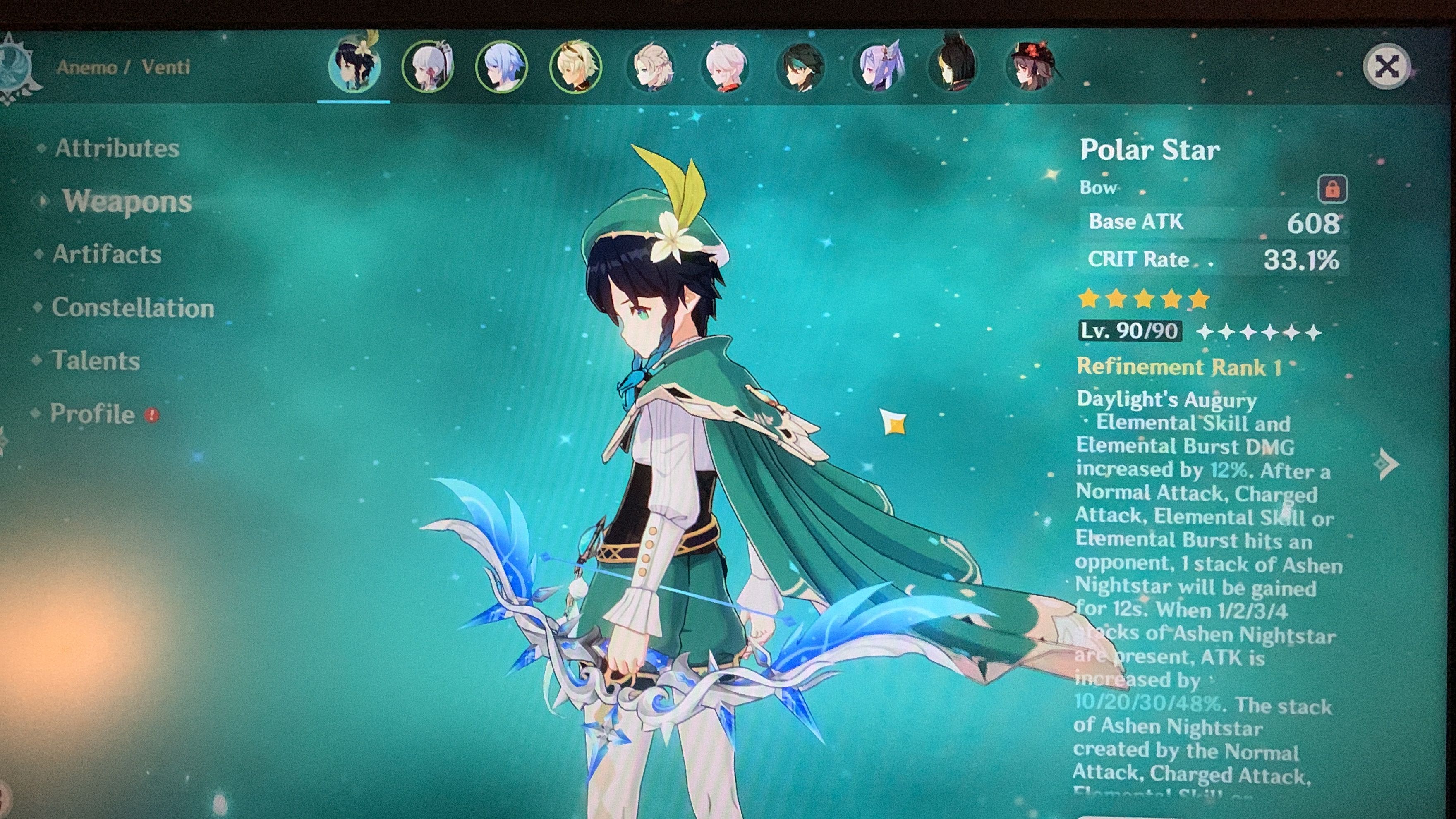 I got Polar Star for my DPS Venti Genshin Impact | HoYoLAB