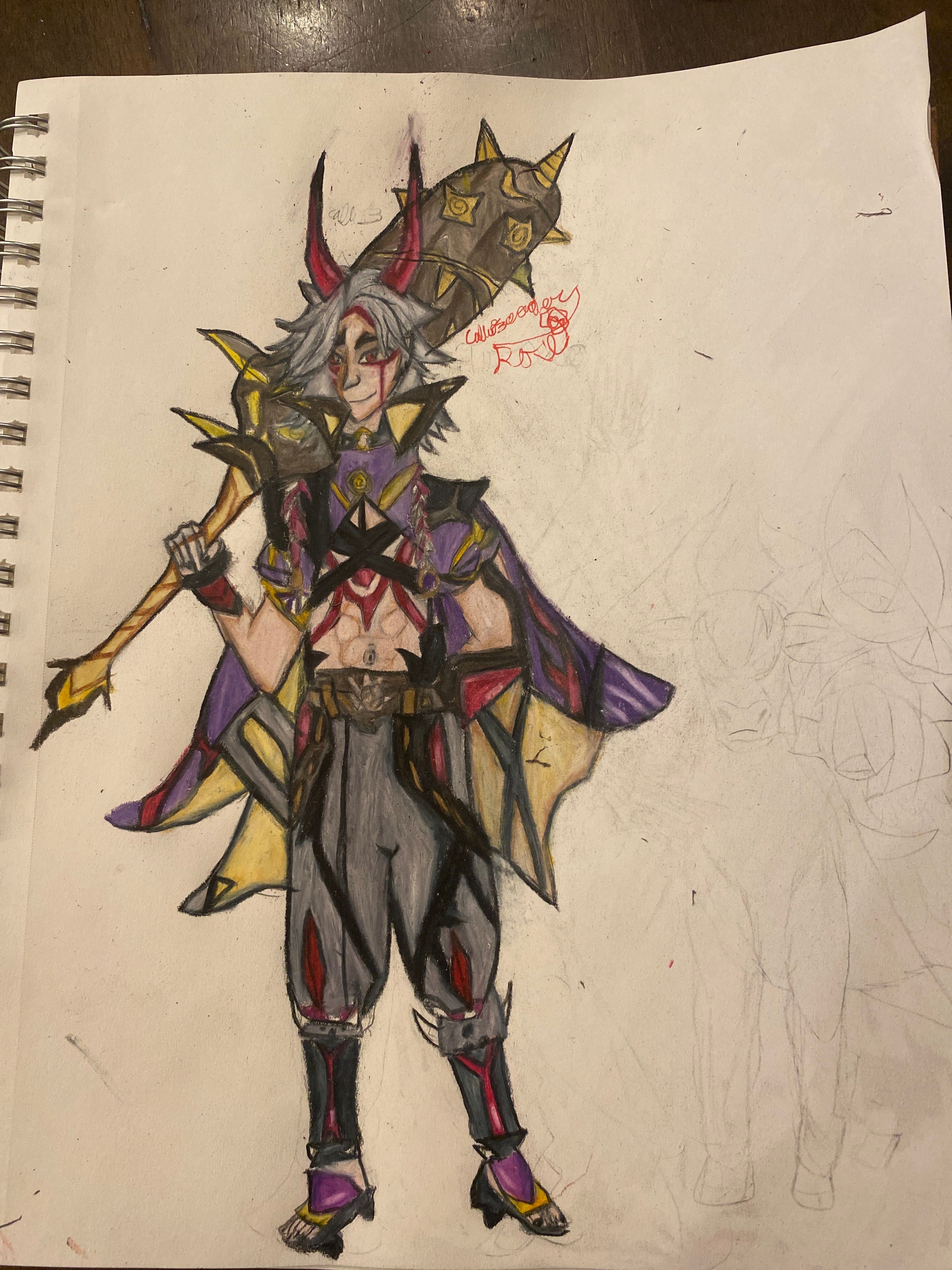 Arataki Itto Drawing Genshin Impact | HoYoLAB