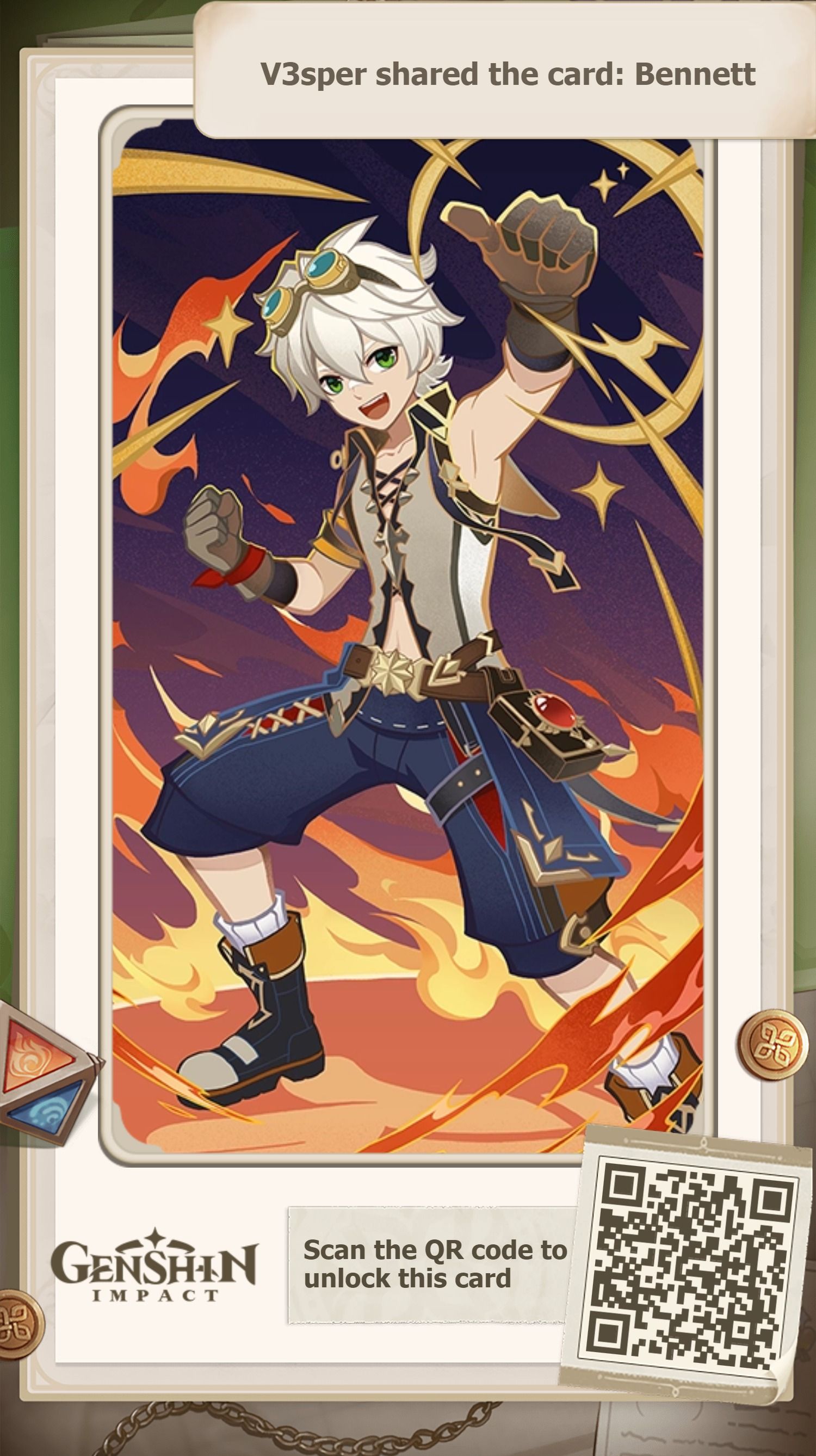 Pyro Character Card Codes Genshin Impact | HoYoLAB