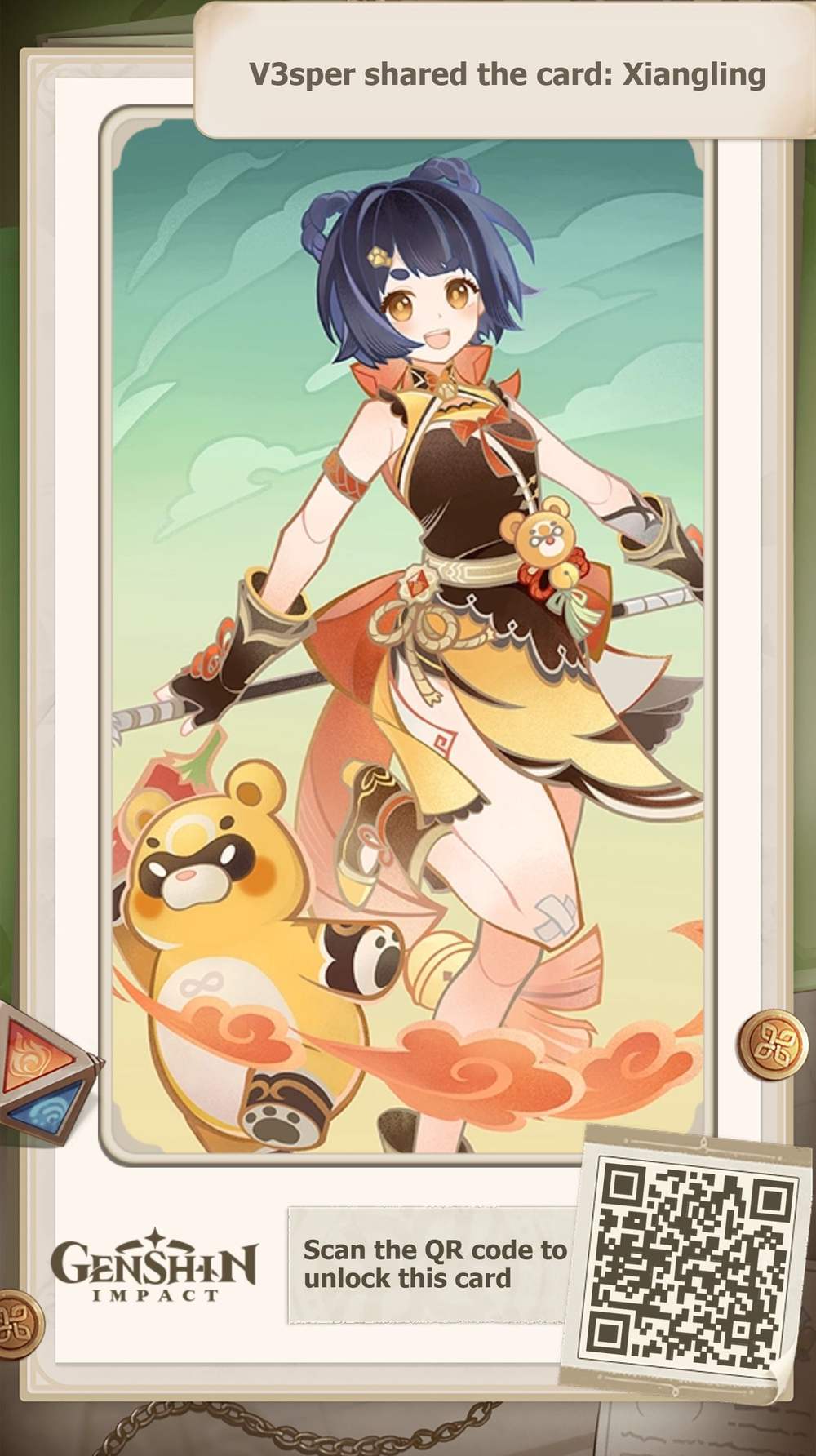 Pyro Character Card Codes Genshin Impact | HoYoLAB