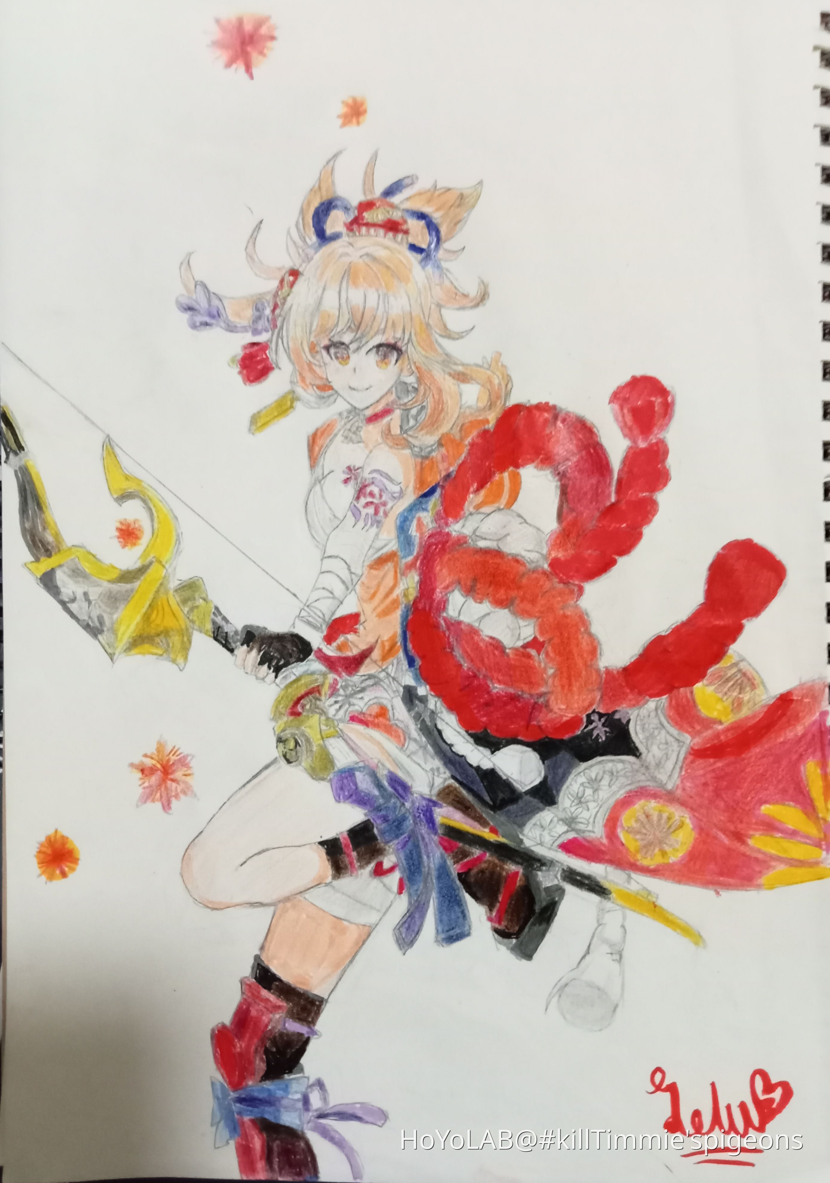 Yoimiya drawing (no repost) Genshin Impact | HoYoLAB