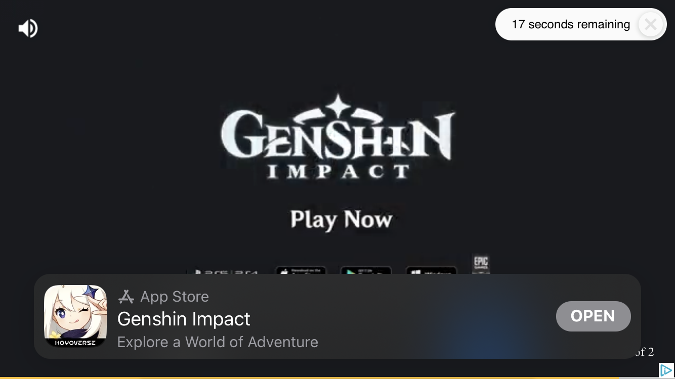 When you get an ad for Genshin impact but you already play it Genshin ...