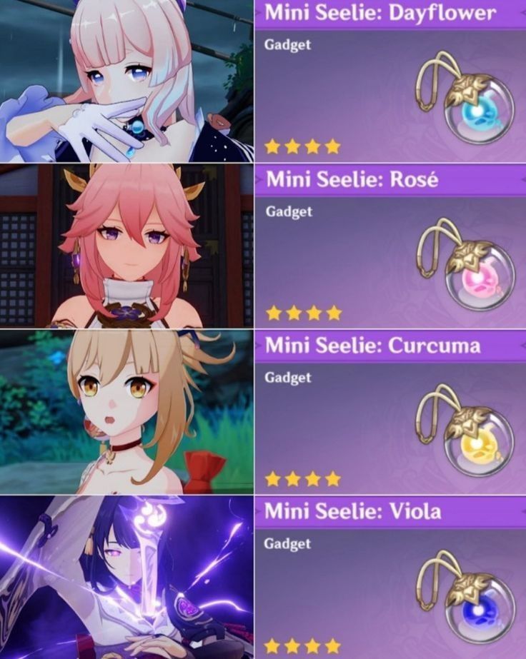 Cuál miniseelie eliges ? Genshin Impact | HoYoLAB