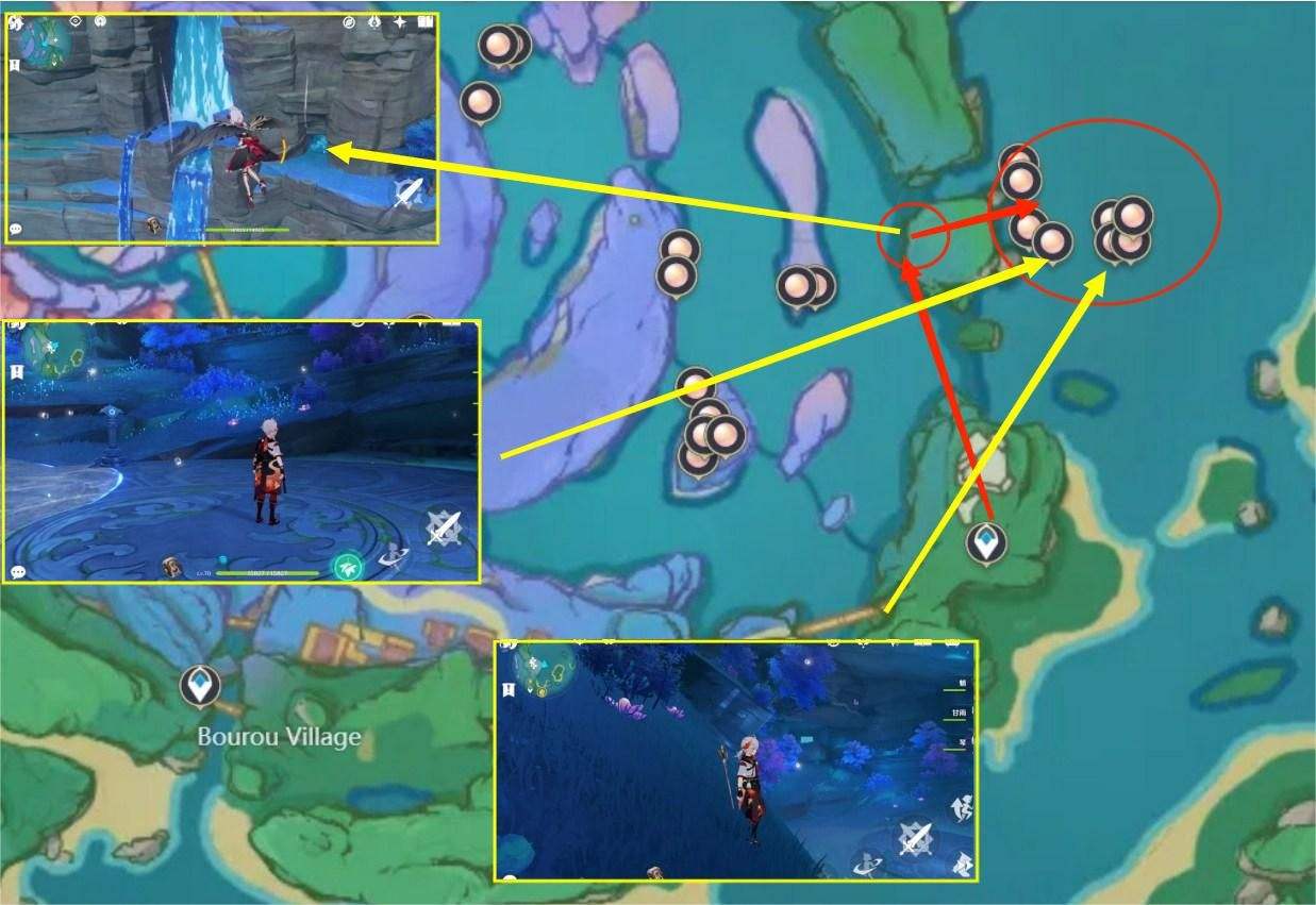 Optimal Collection Path of Sango Pearl Genshin Impact | HoYoLAB