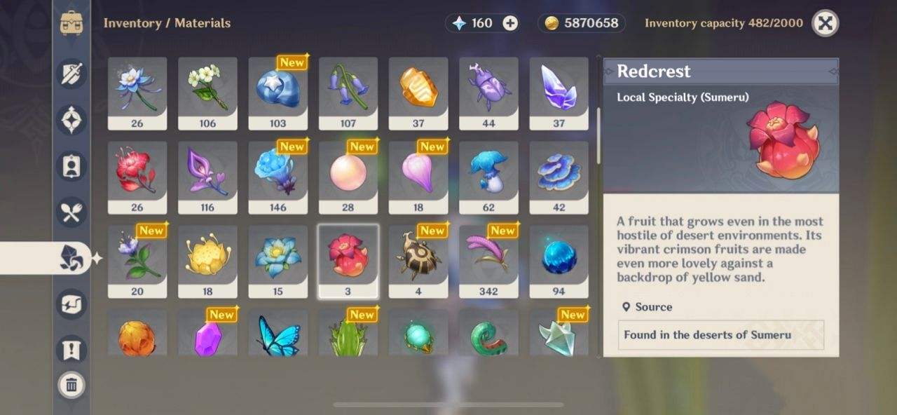 Sumeru Çölü Uzmanlığı ---Henna Berry（Redcrest） Toplama Rotası ...