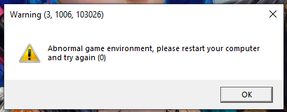 Giúp tôi sửa lỗi warning (3, 1006, 103026) Honkai Impact 3rd | HoYoLAB