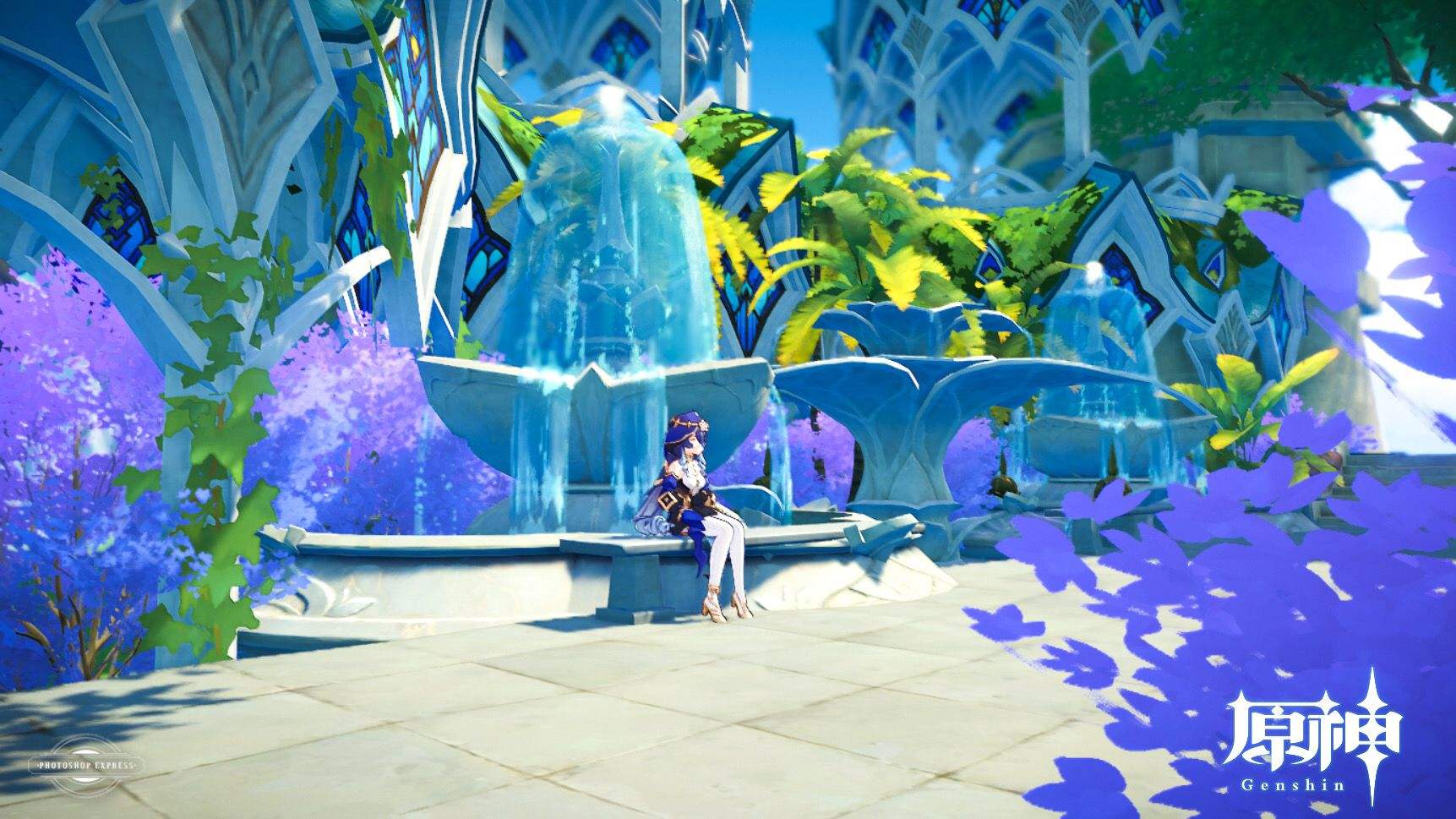 The waterfall garden Genshin Impact | HoYoLAB