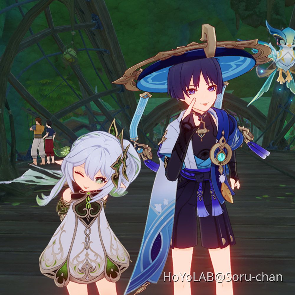 Nahida and Wanderer bleeeeeeh~ Did a little edit ;P Genshin Impact ...