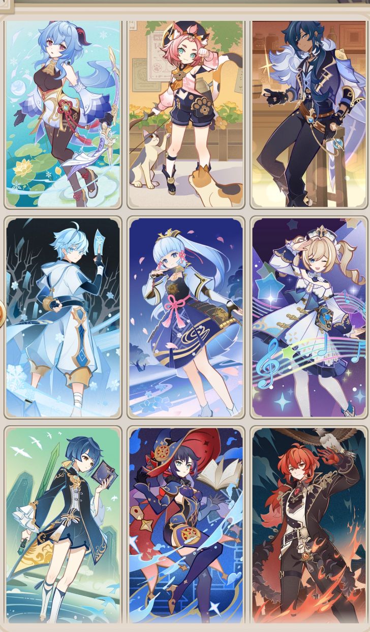 Character cards completed 😄 Genshin Impact | HoYoLAB