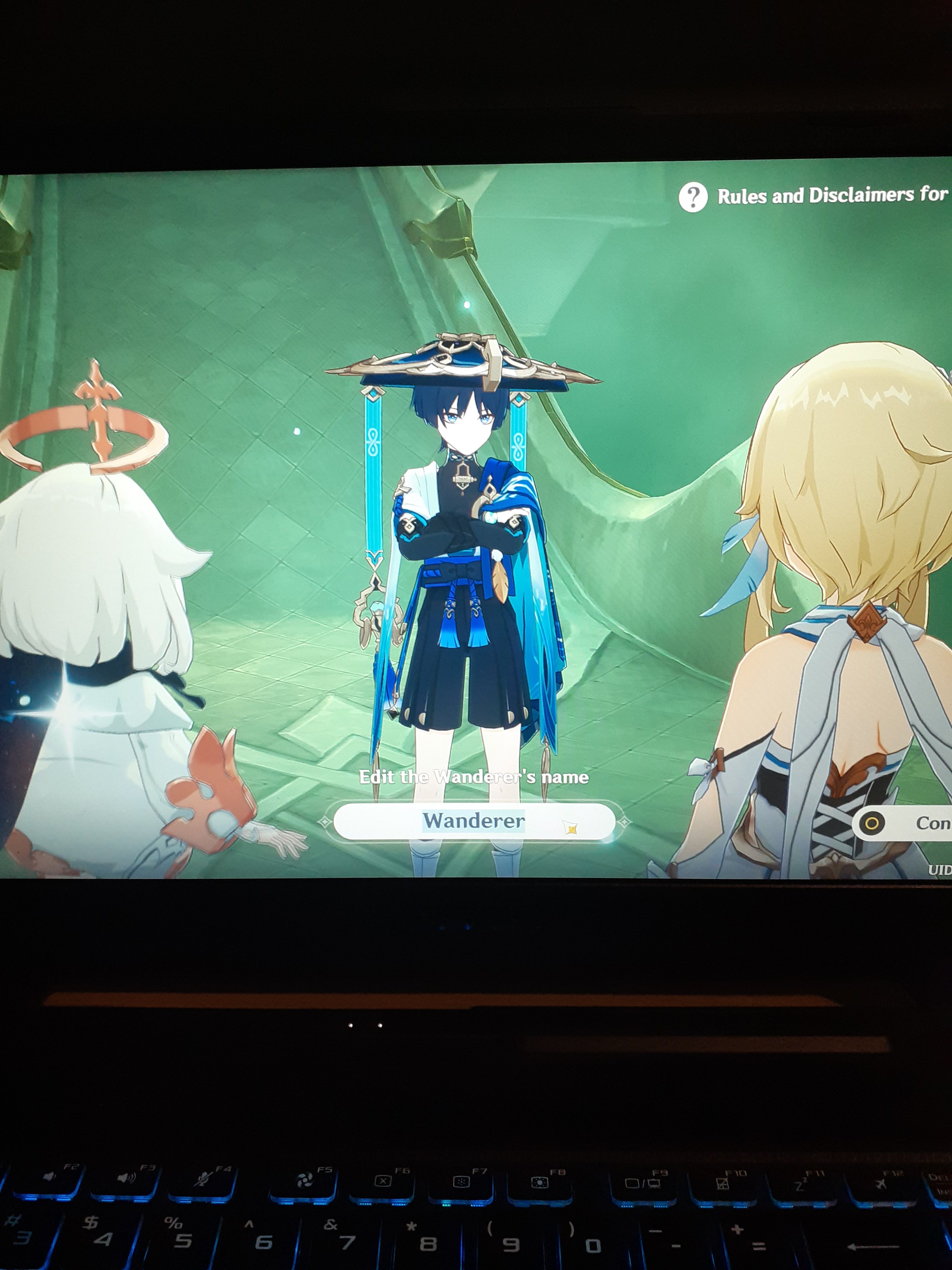 Rename The Wanderer Genshin Impact HoYoLAB