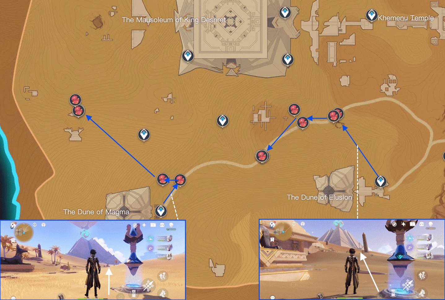 Redcrest Collection Route Strategy for all Paimons Genshin Impact | HoYoLAB