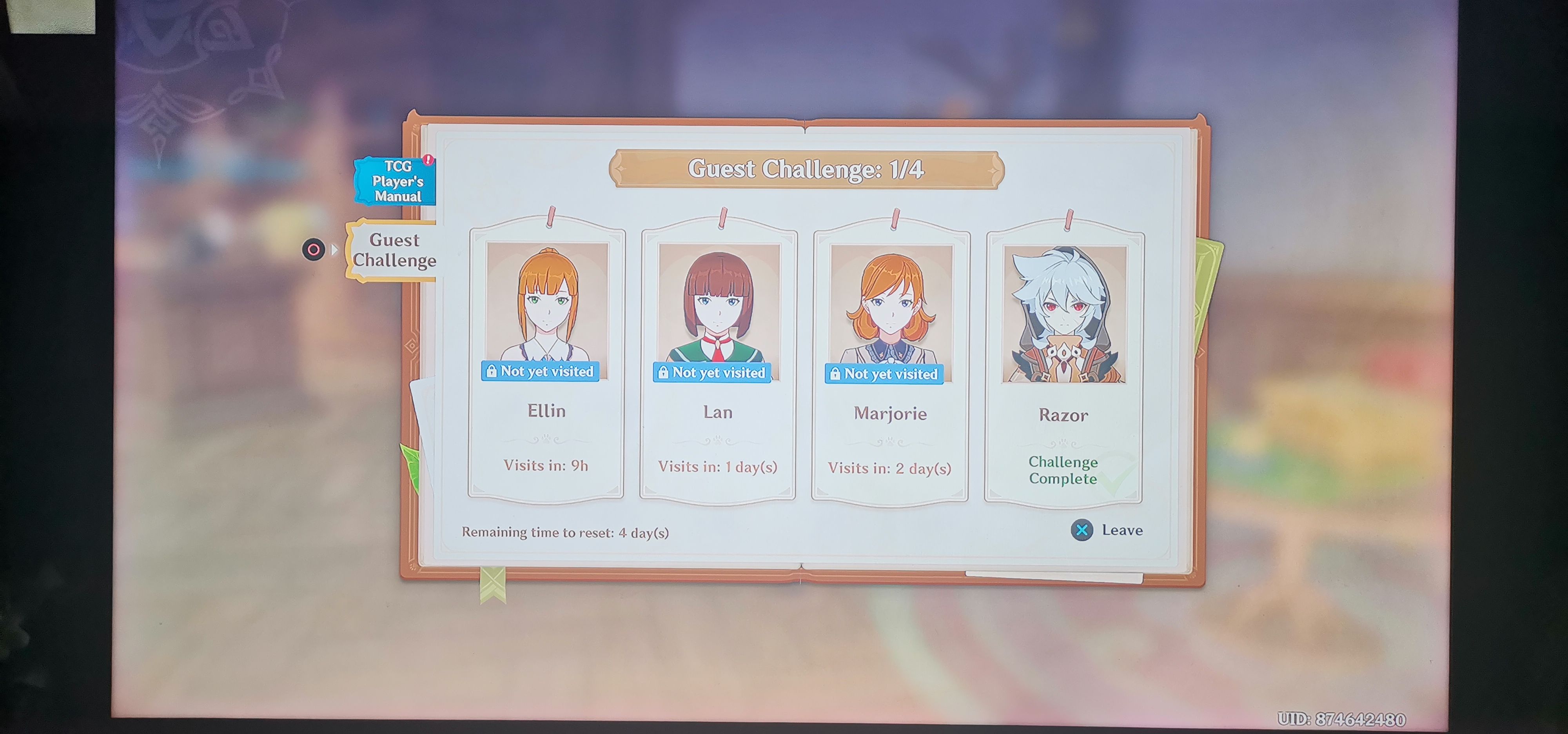 Genius Invokation TCG Tavern Guest Challenge Tips Razor Genshin Impact ...