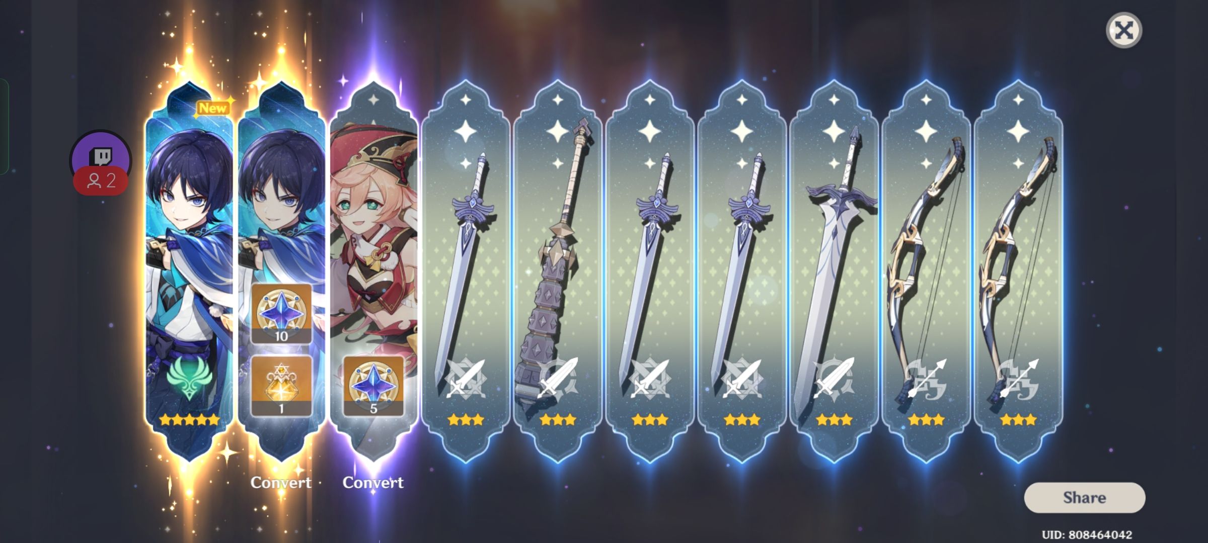 My results on Wanderer banner! Genshin Impact | HoYoLAB