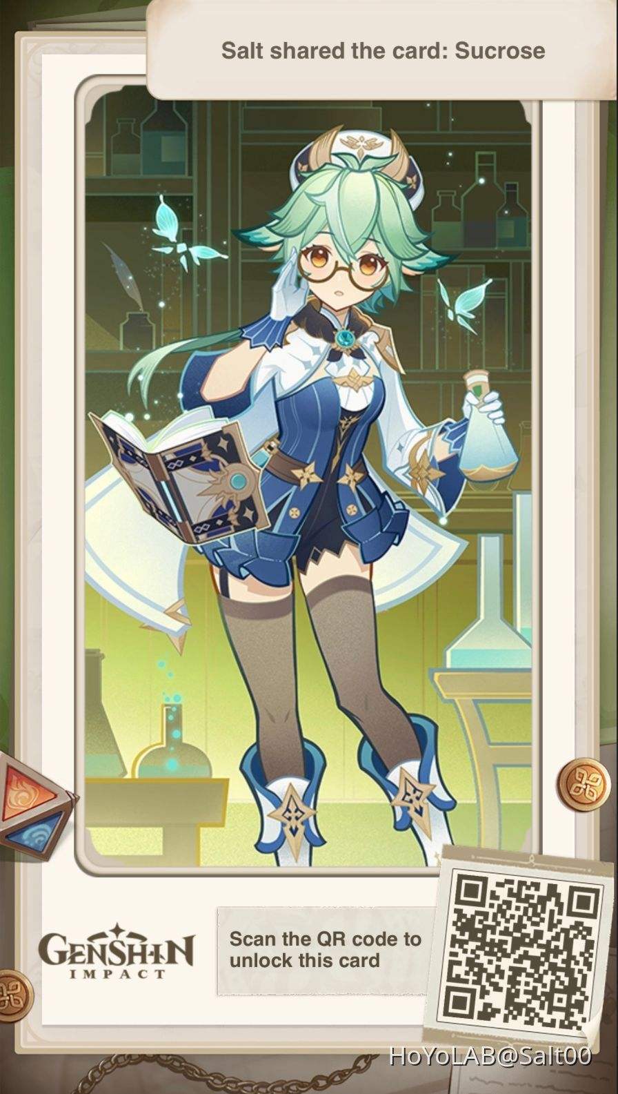 Pyro->Hydro->Anemo->Electro->Cryo->Geo Cards Genshin Impact | HoYoLAB