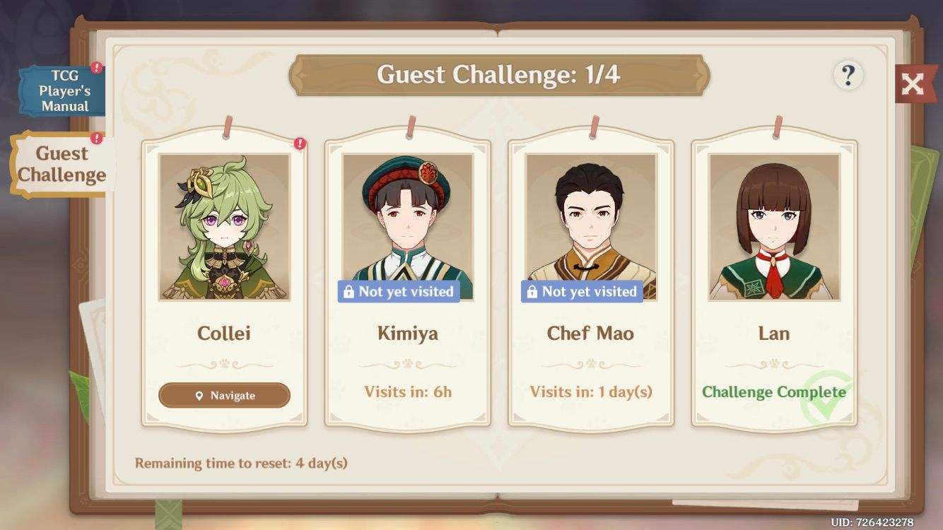 Genius Invokation TCG Tavern Guest Challenge Tips - Collei Genshin ...
