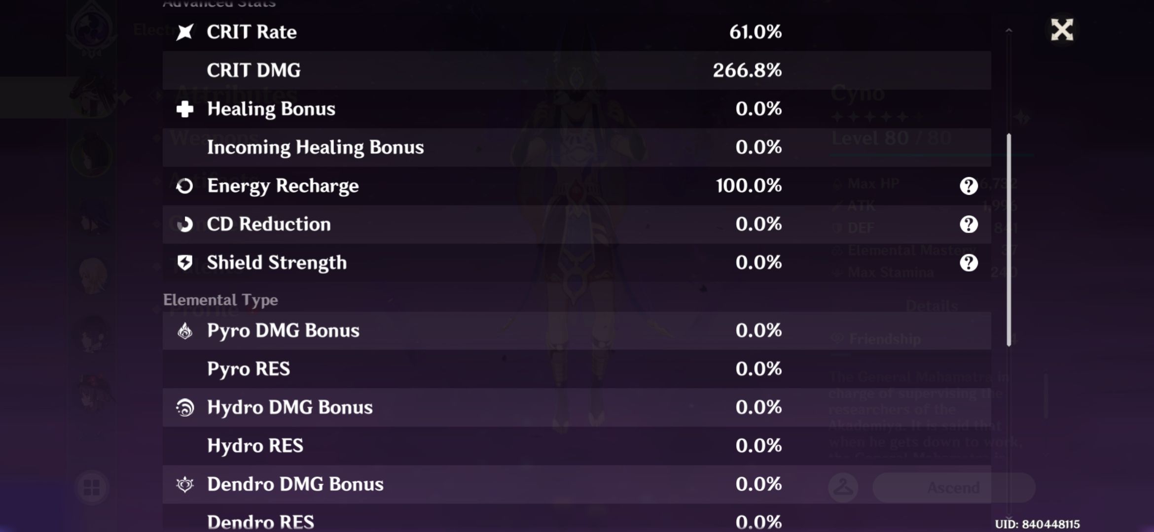 F2P Cyno stat 🥵 Genshin Impact | HoYoLAB