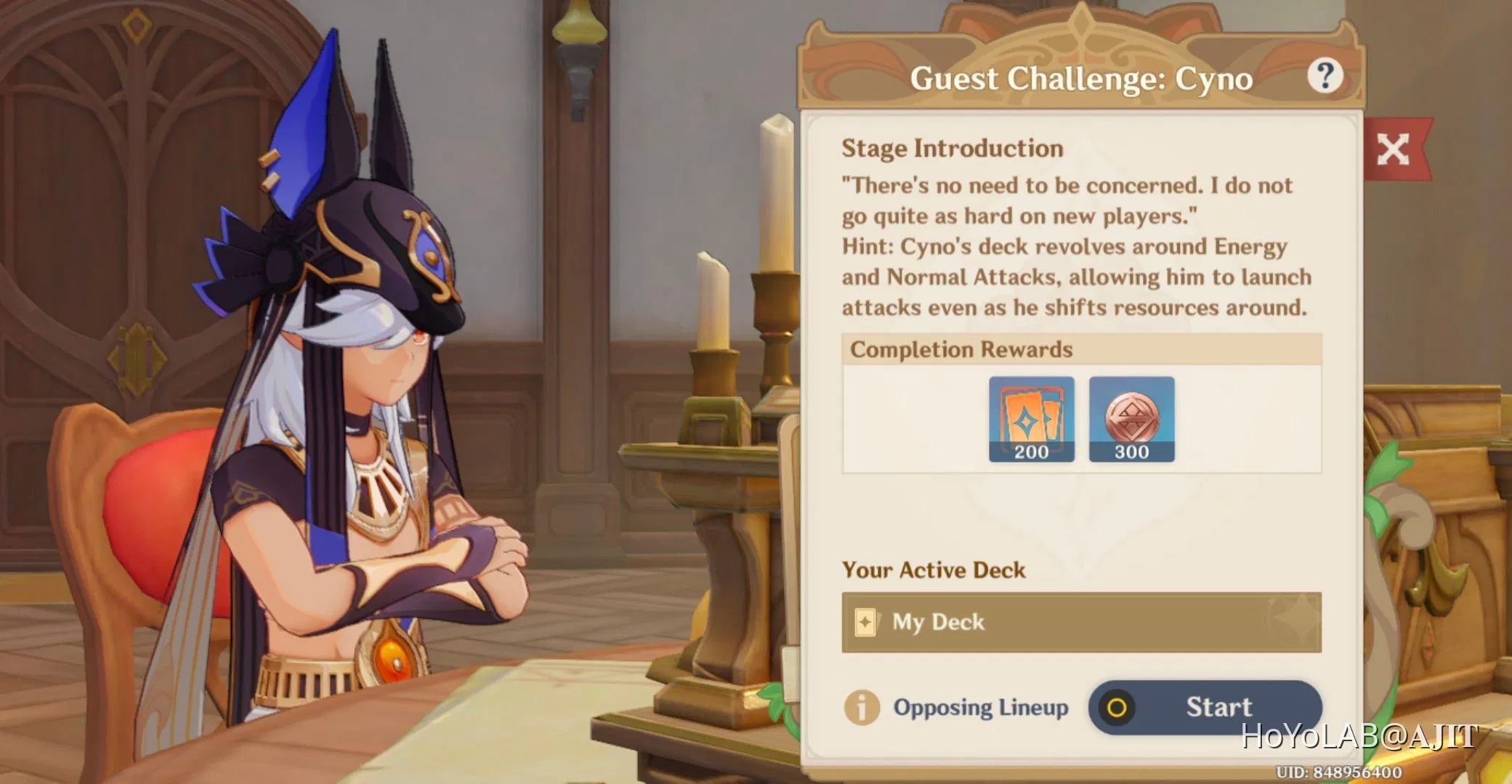 Genius Invokation TCG Tavern Guest Challenge Tips : Cyno Genshin Impact ...