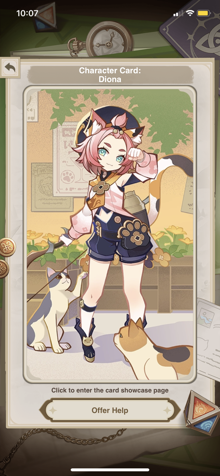 Sharing Diona + Card Pulls (Web Event) Genshin Impact | HoYoLAB