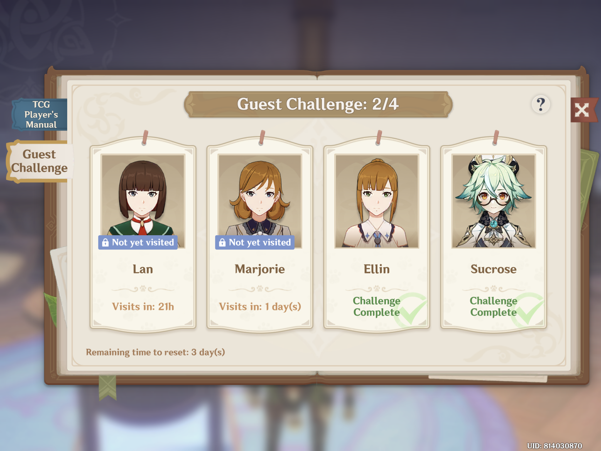 Genius Invocation TCG Tavern Guest Challenge Tips - Ellin and Sucrose ...