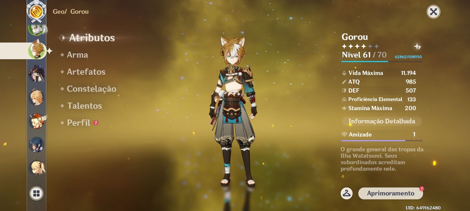 Buildando Gorou Dps Genshin Impact | HoYoLAB