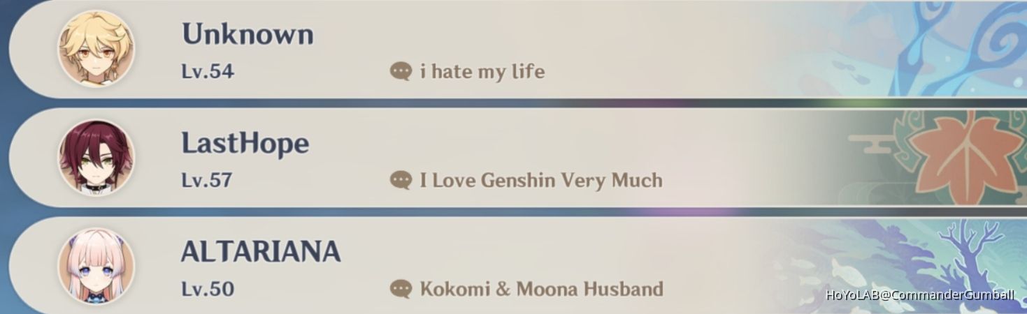 Funny players signature Genshin Impact | HoYoLAB