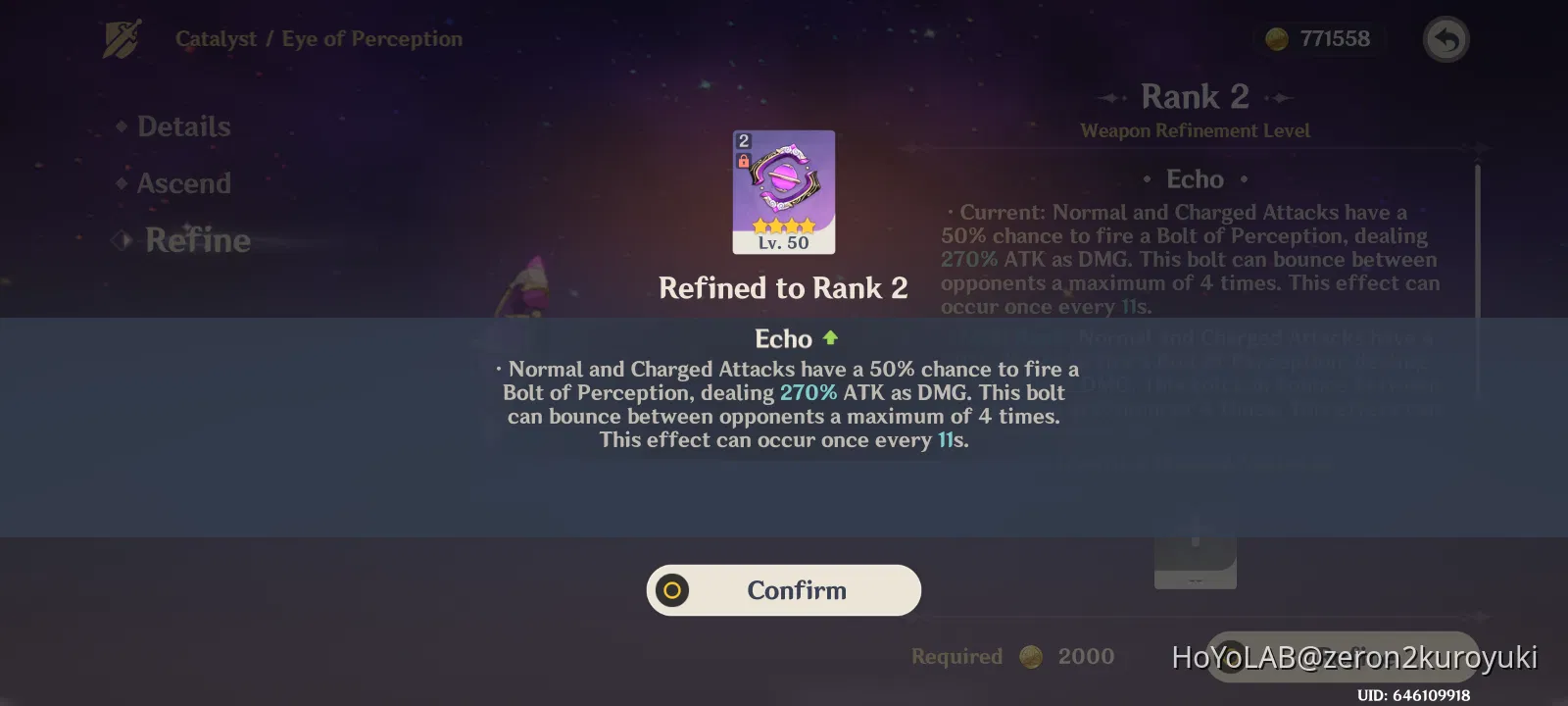 Eye of perception r2 Genshin Impact | HoYoLAB