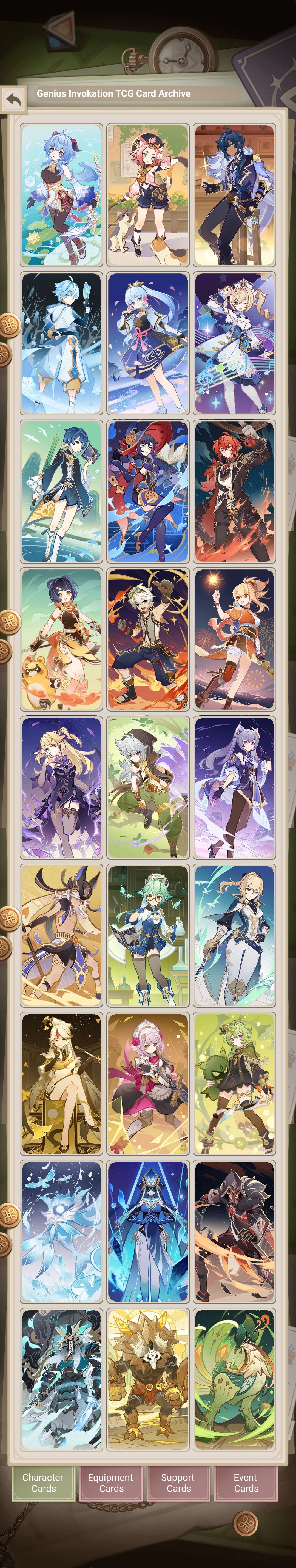 Character Cards Genshin Impact | HoYoLAB