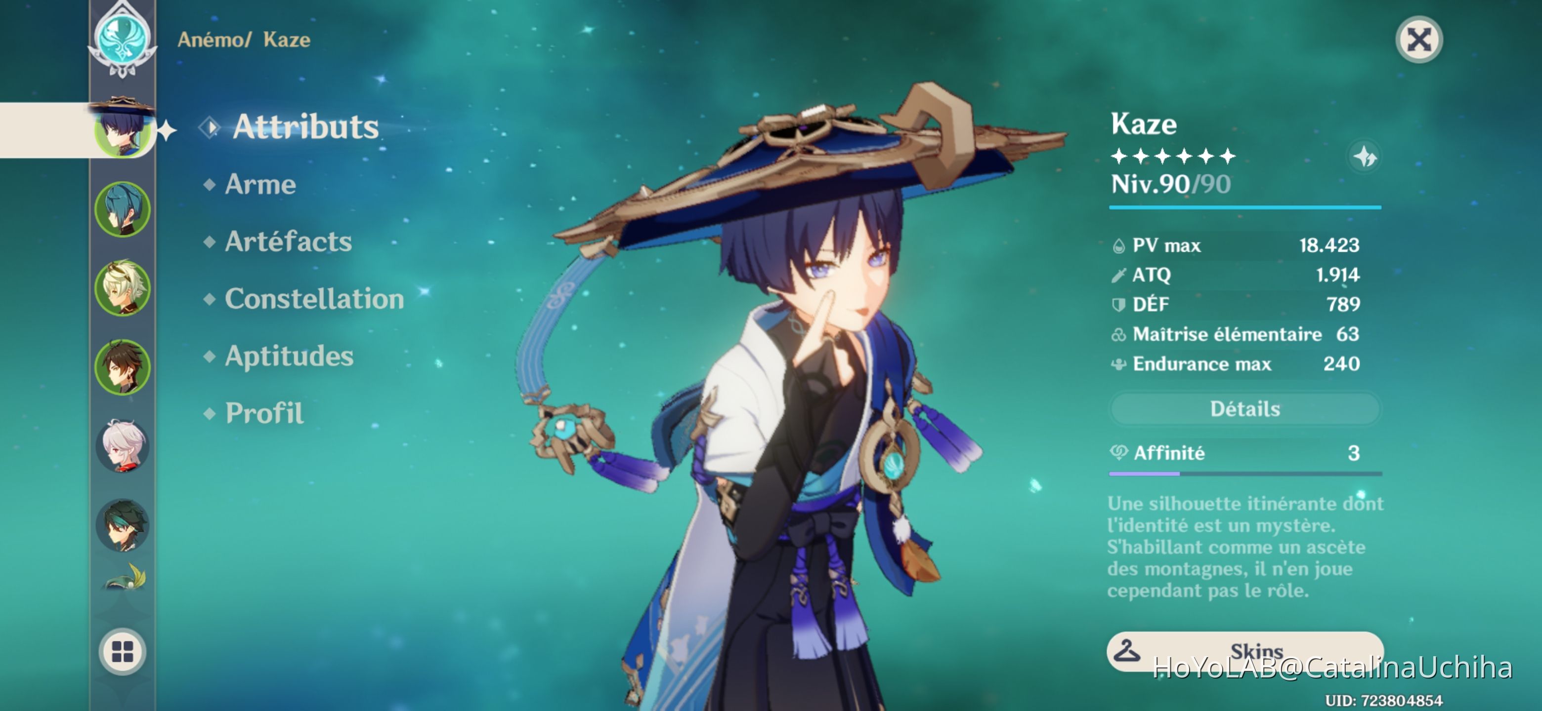 voilà kaze et son arme lvl 90 Genshin Impact | HoYoLAB