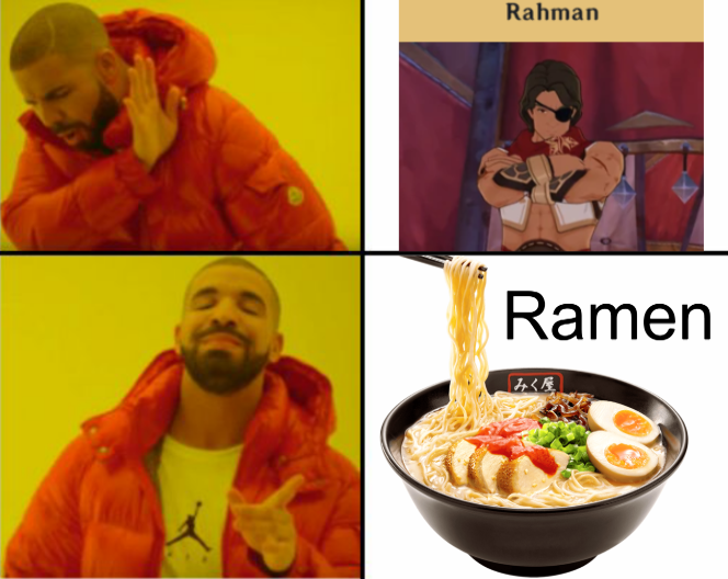 Rahman from the Sumeru quest? more like RAMEN hah Genshin Impact | HoYoLAB