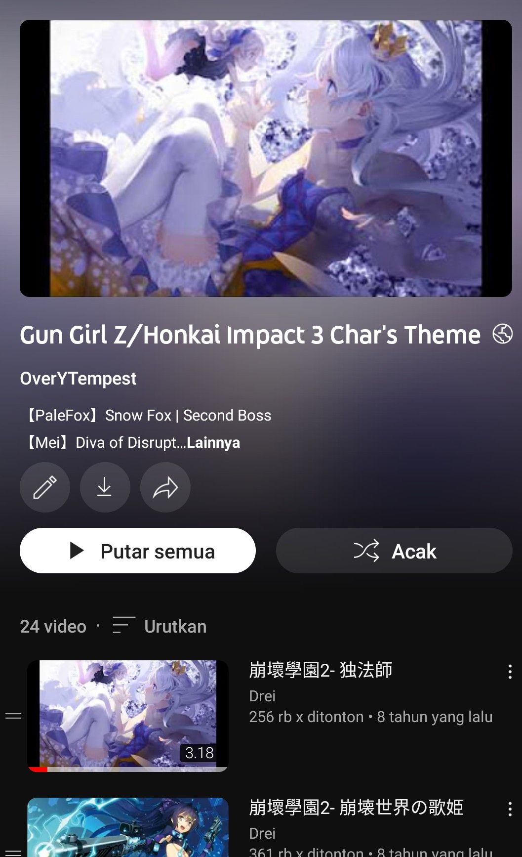 Playlist 2/3: Character theme Music Honkai Impact 3rd | HoYoLAB