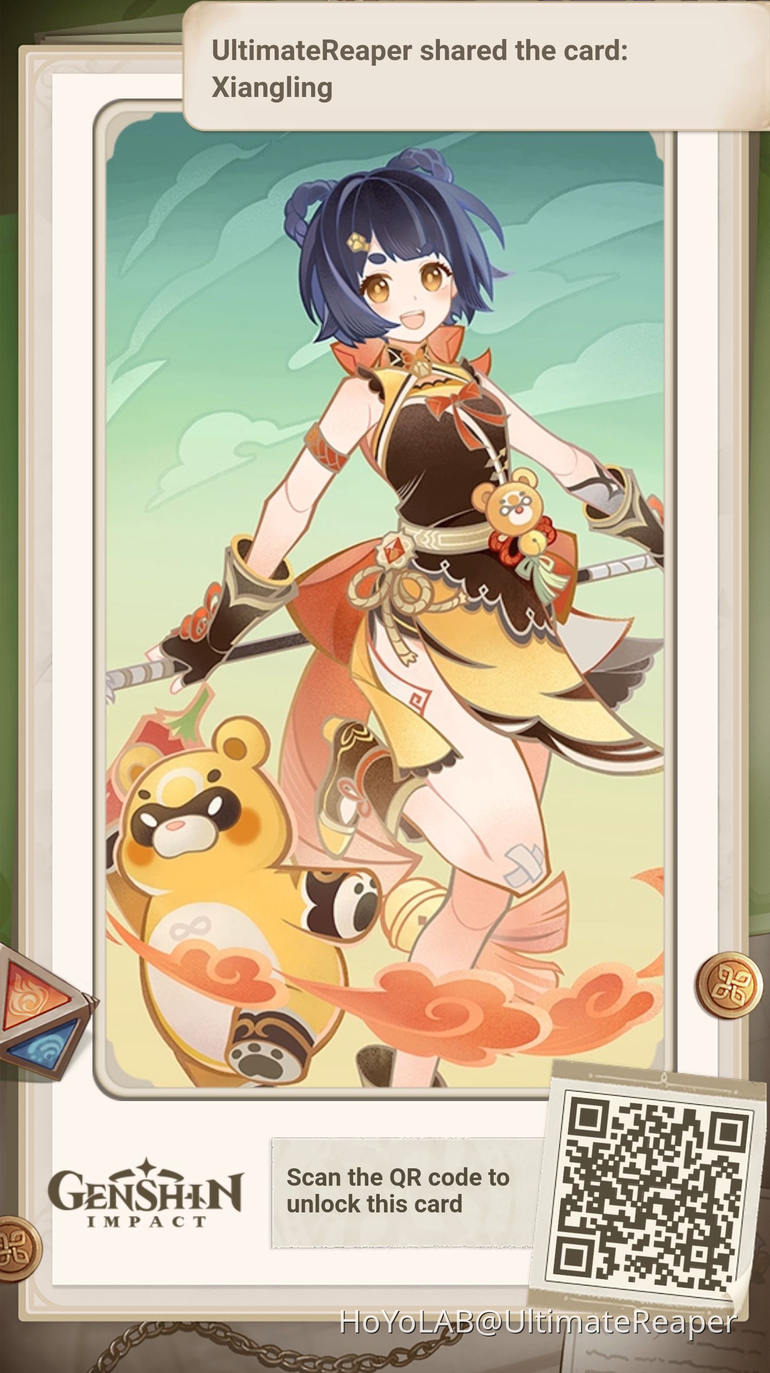 Duelist Rising Character Card #7 Xiangling Genshin Impact | HoYoLAB