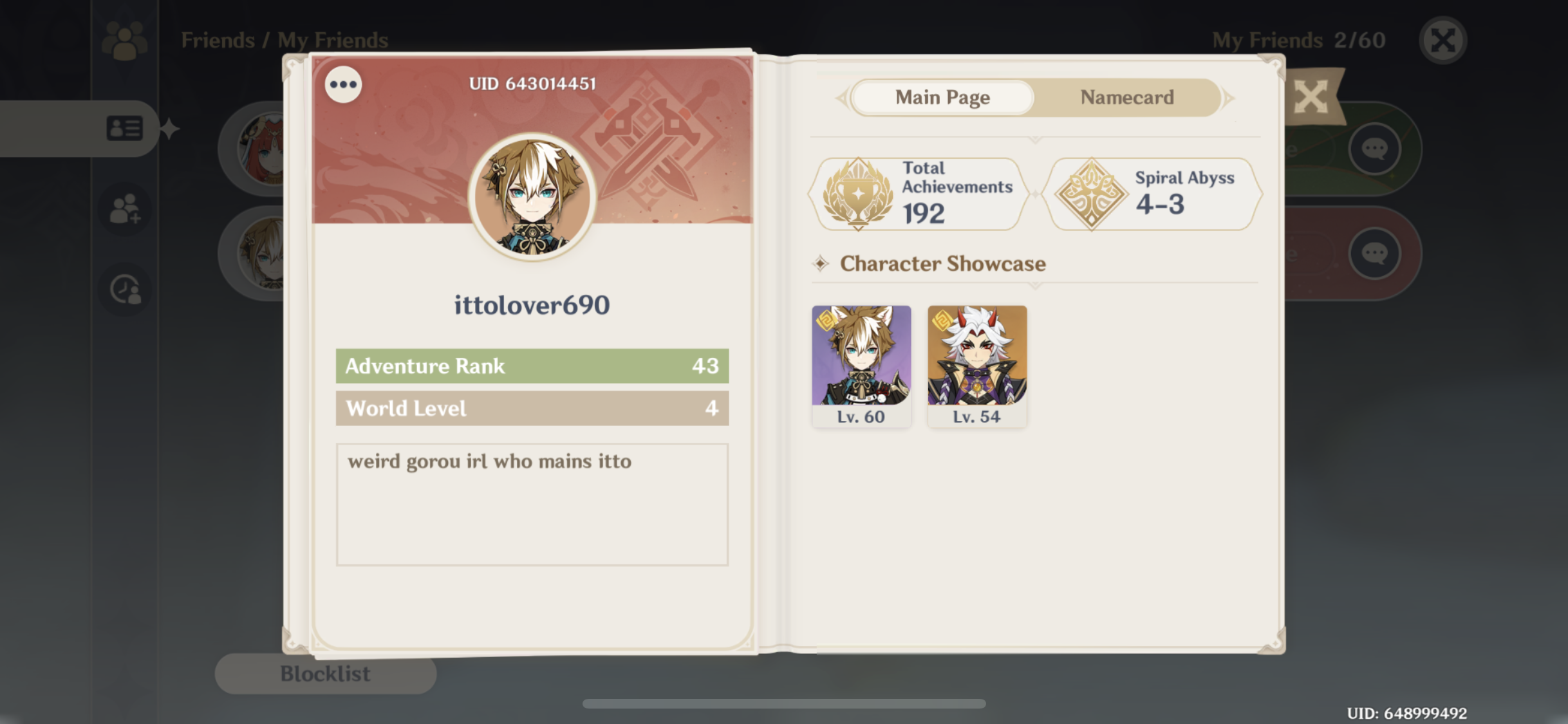 UID of super nice co-op person! Genshin Impact | HoYoLAB